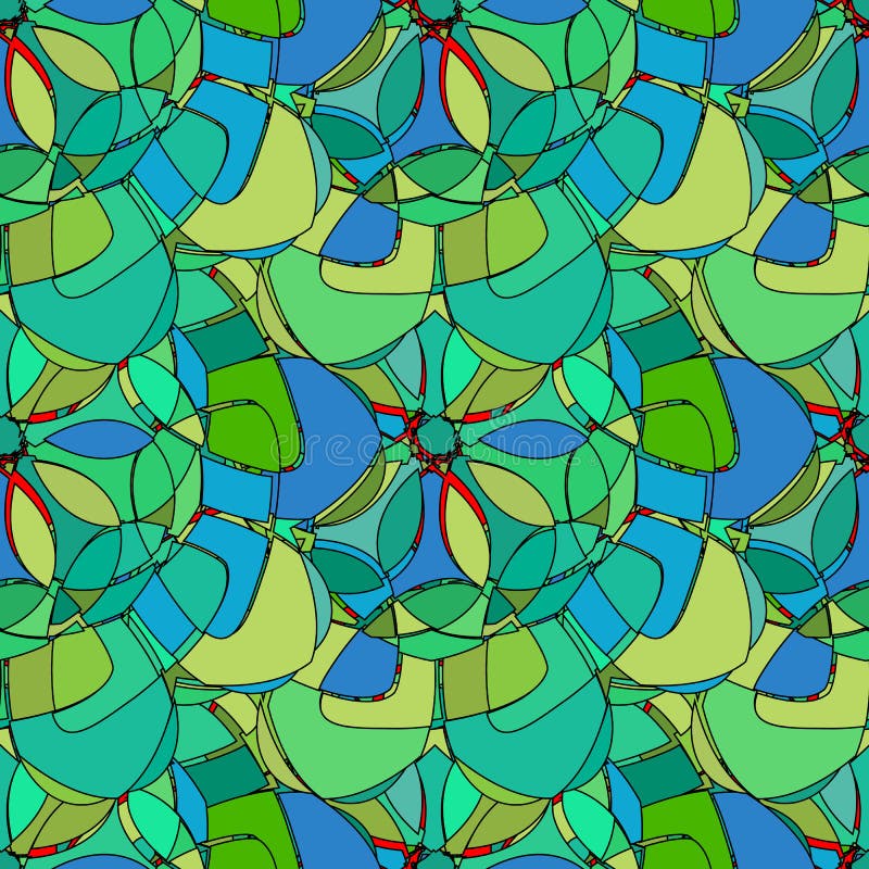 Seamless Pattern with Abstract Broken Colorful Shapes Stock Vector ...