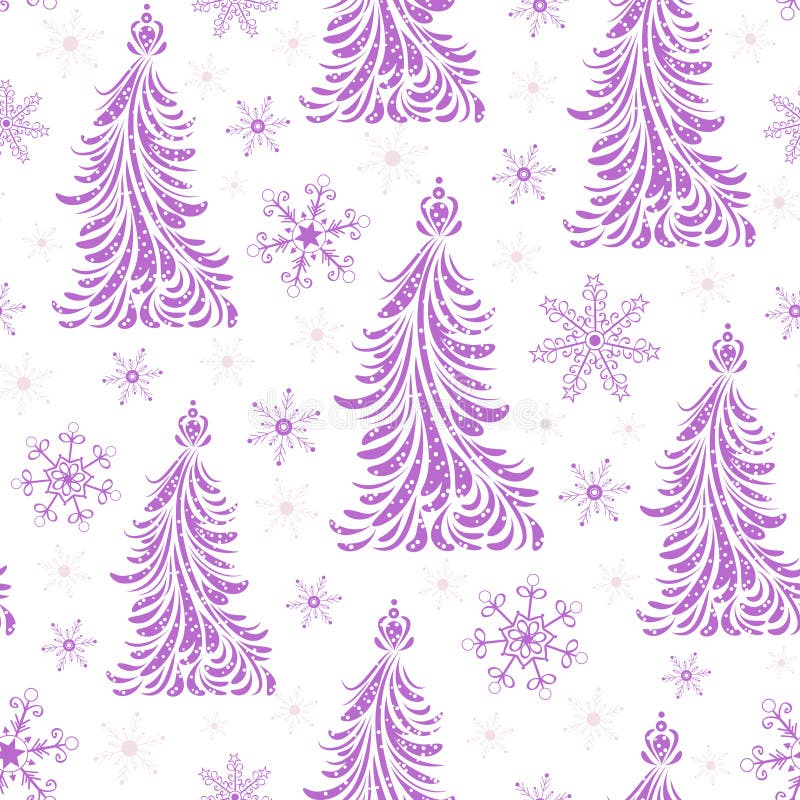 Seamless Pattern with Abstract Christmas Trees Stock Vector ...