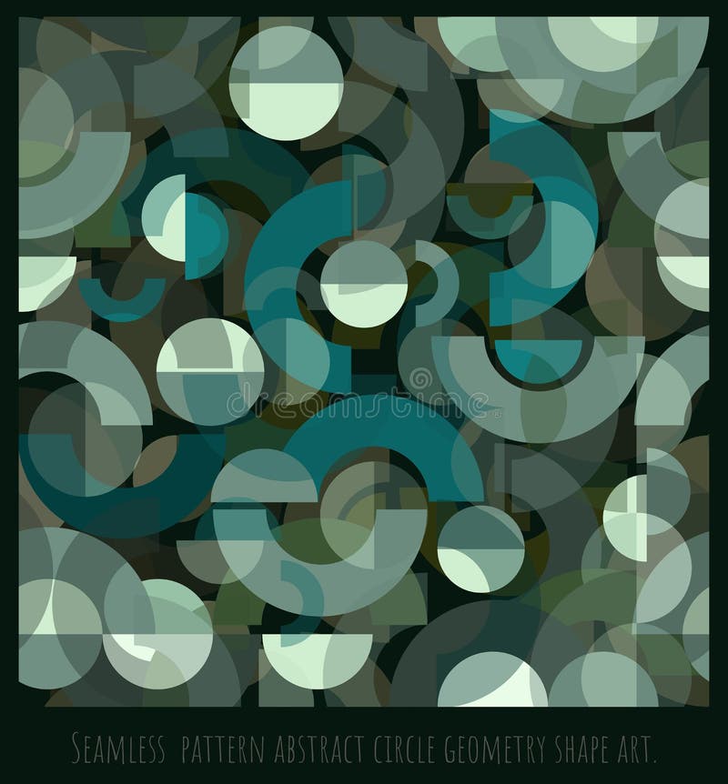 Seamless Pattern Abstract Circle Geometry Shape Art Stock Illustration ...