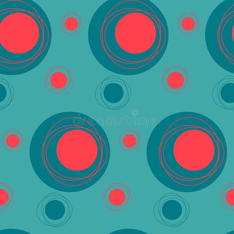 Seamless Pattern, Abstract Circle Red Green Blue, Vector for Textile ...