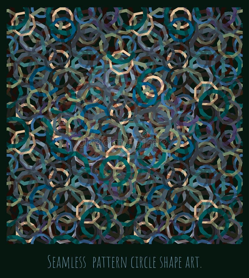 Seamless Pattern Abstract Circle Shape Art Stock Illustration ...