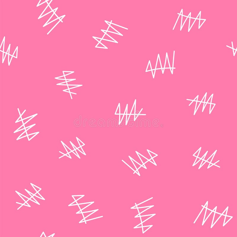Seamless Pattern with Abstract Doodles. Girly Print Drawn by Hand Stock ...