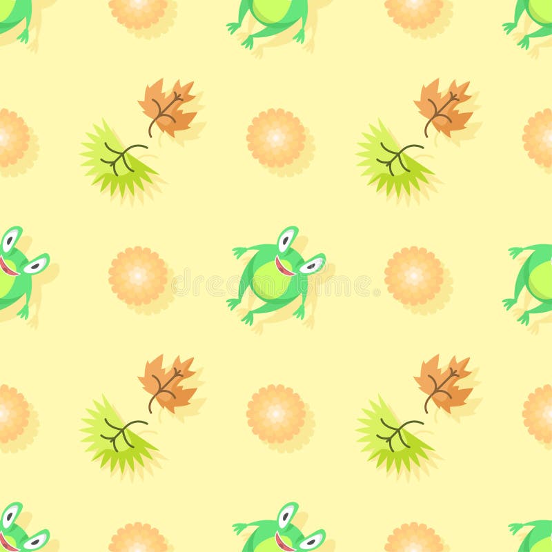 Seamless Pattern Abstract Elements Animal Frog Vector Texture for ...