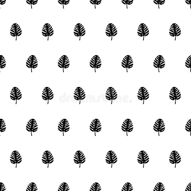 Seamless Pattern Abstract Elements Different Plant Botanic Vector ...