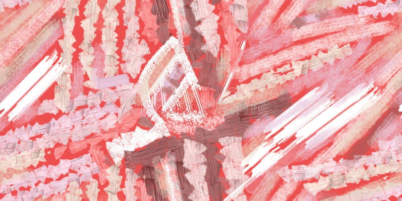 Seamless Pattern of Abstract Elements in Red Shades for Textiles. Stock ...