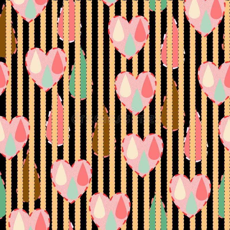 Seamless Pattern of Abstract Elements with Texture on the Background of ...