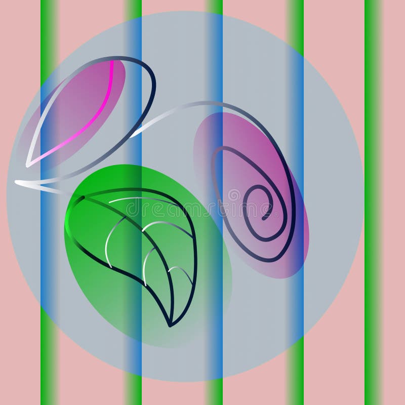 Seamless Pattern of Abstract Flower and Geometric Shapes with Gradient ...