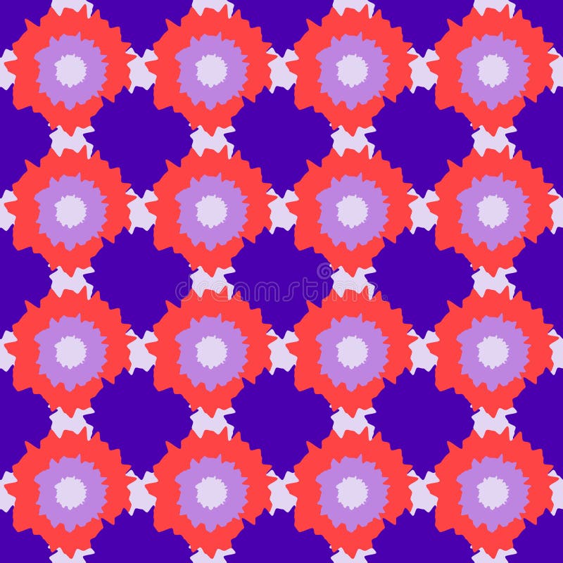 Seamless Pattern with Abstract Flowers. Bright Endless Backdrop from ...