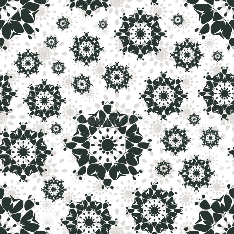 Seamless Pattern with Abstract Flowers. Repeating Stock Vector ...