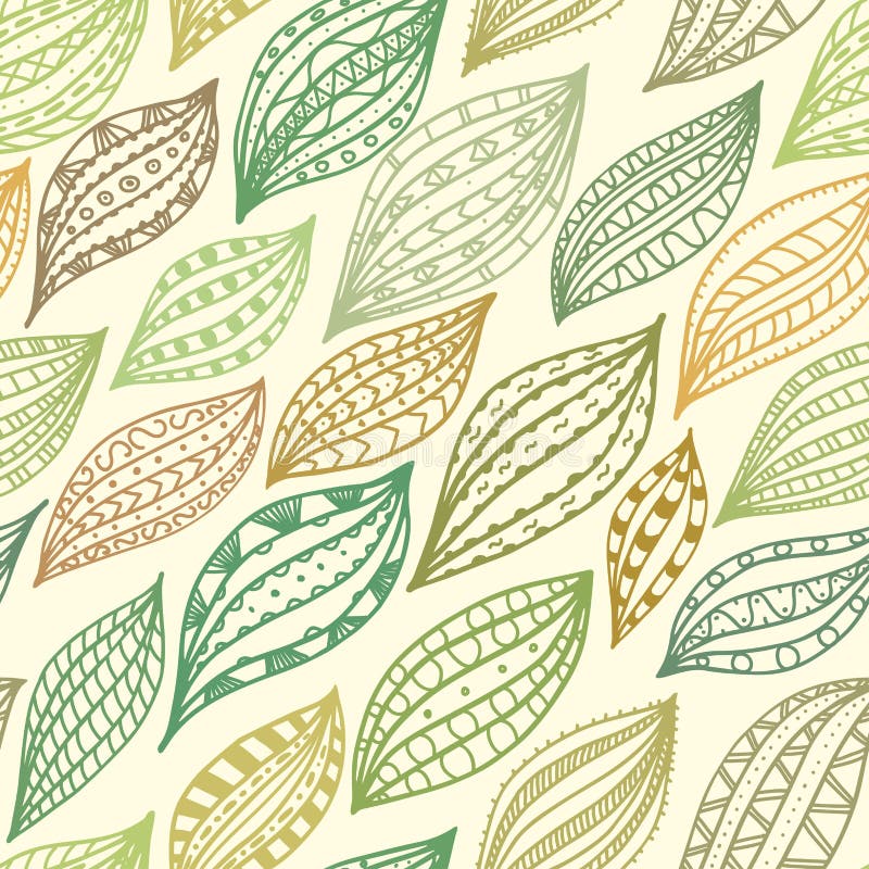 Seamless Pattern with Abstract Free-hand Ornament Stock Vector ...