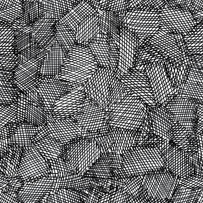 Simple Hatch Pattern. Hand Drawn Seamless Background Stock Vector ...