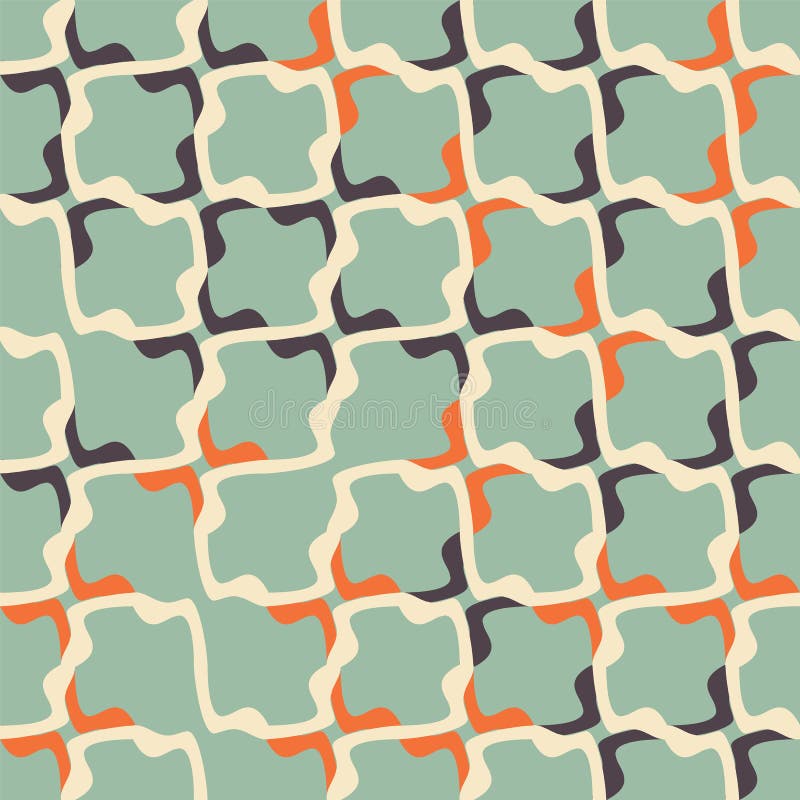 Irregular Abstract Seamless Grid Pattern Stock Vector Illustration Of