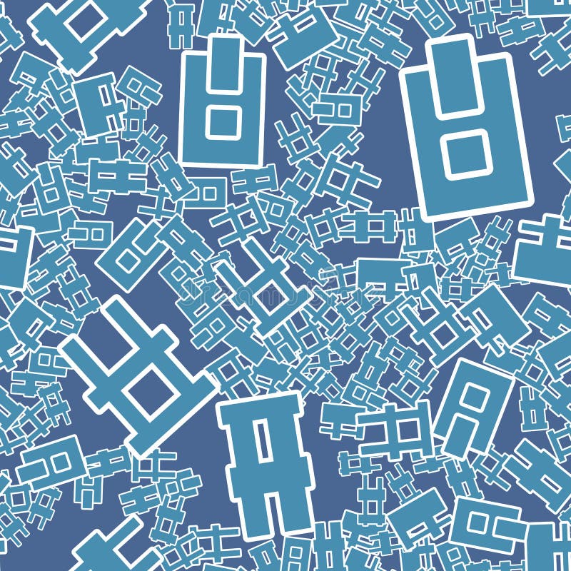 A Seamless Pattern. Abstract Letters Background. Vector Illustration ...