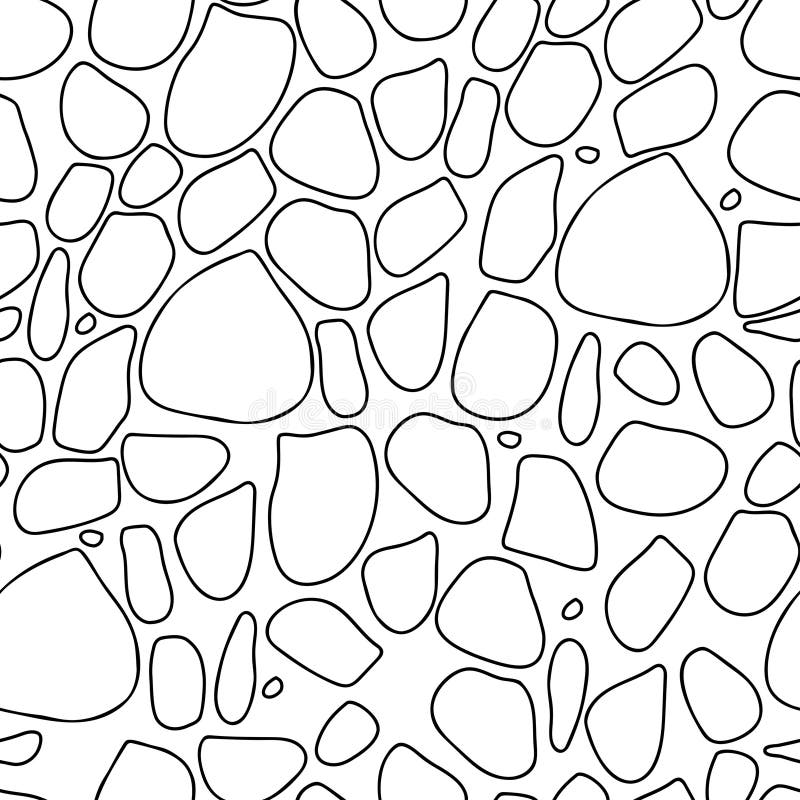 Seamless Pattern Abstract Linear Shapes on White Background. Vector ...