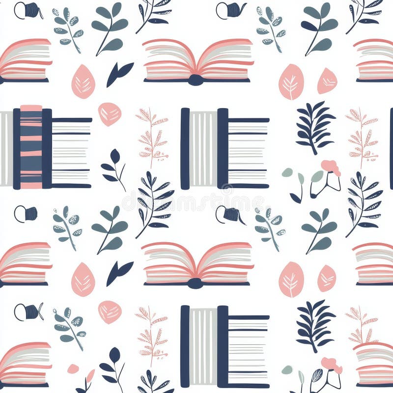 Seamless Pattern with Abstract Literature Repeating Print. Printable ...