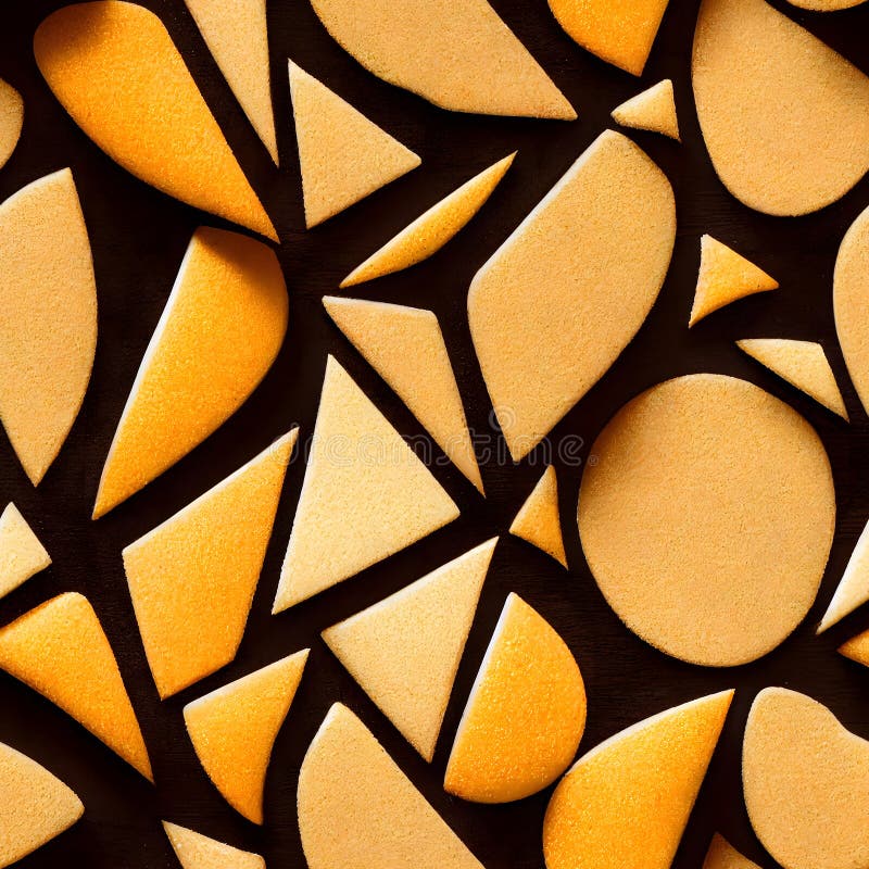 Seamless Pattern. an Abstract Look at Different Shaped Cookies and ...