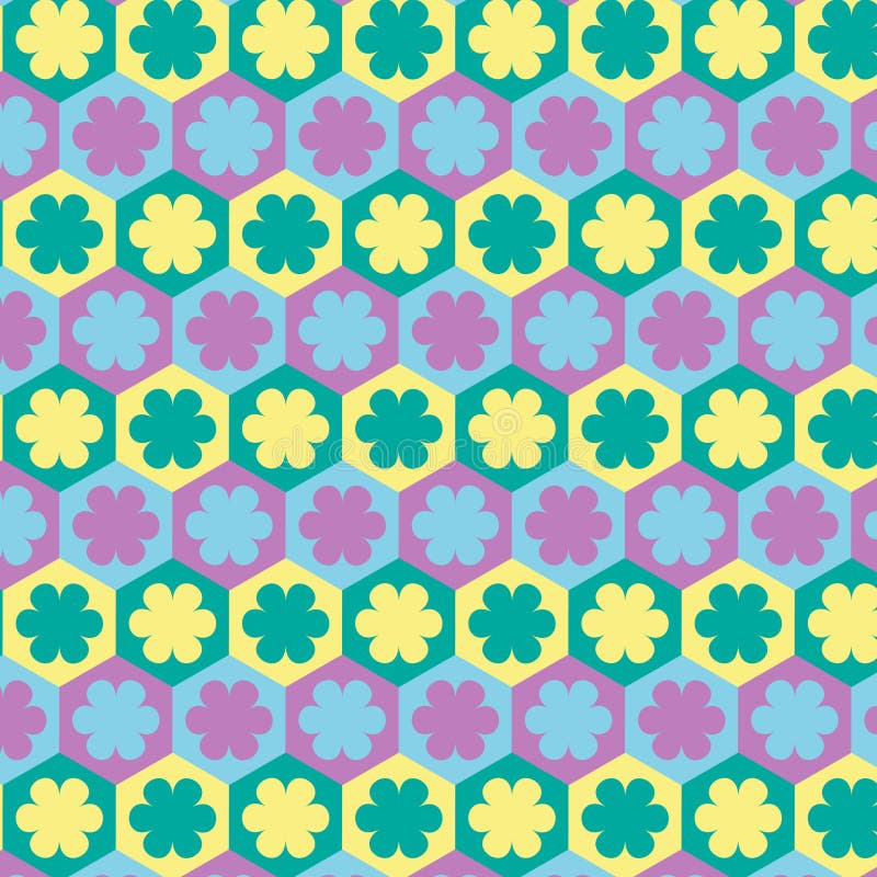 Seamless Pattern. Abstract Seamless Pattern with Multicolored Flowers ...