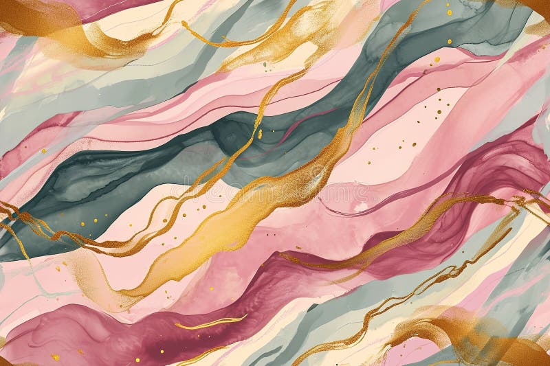 Seamless Pattern with Abstract Paint Waves. Repeatable Texture. Pink ...