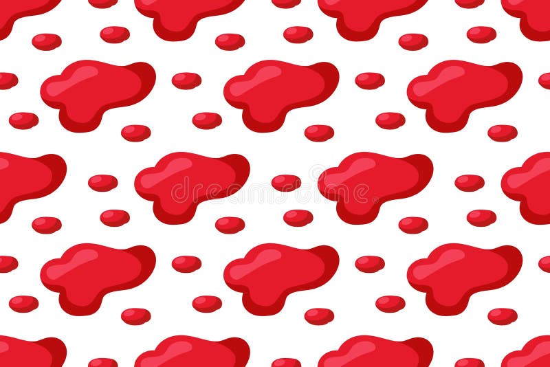 Seamless Pattern with Abstract Red Jam. Drops of Strawberry Jam ...
