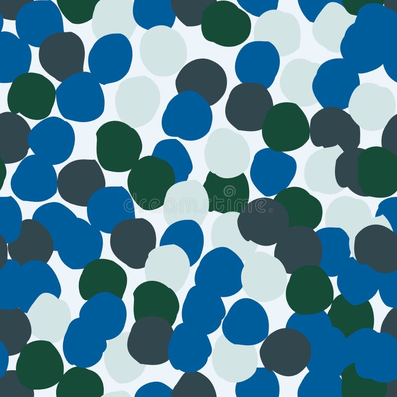 Seamless Pattern with Abstract Shapes in Blue and Green. Colorful ...