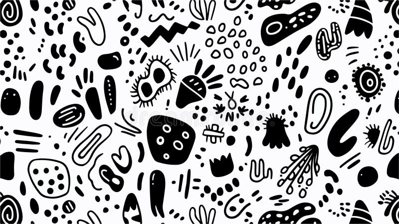 Modern Abstract Seamless Doodle Pattern for Graphic Design Projects ...