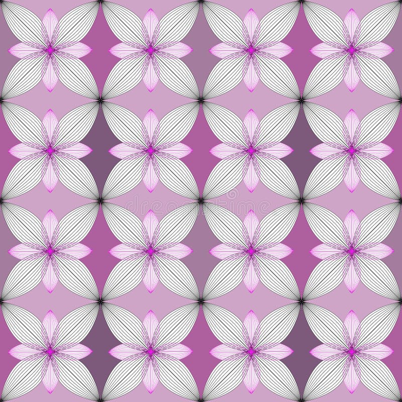 Seamless Pattern Abstract Stylish Background with Stylized Petal Stock ...