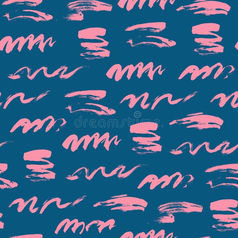 Seamless Pattern with Abstract Textured Strokes and Handwriting ...