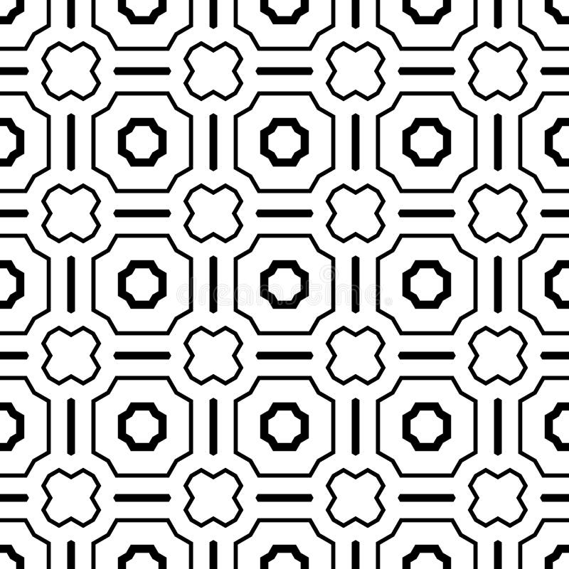 Abstract Thin Line Checkered Geometric Seamless Pattern. Striped Square ...