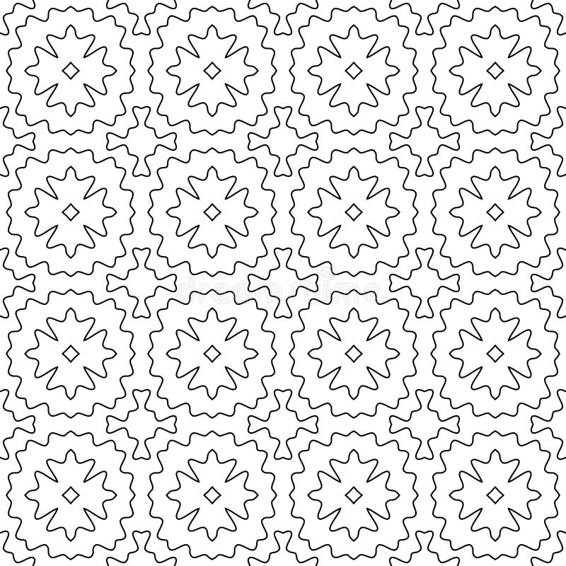 Abstract Thin Line Seamless Pattern. Linear Ornamental Geometric ...