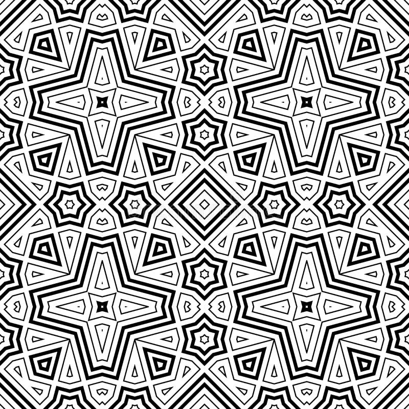 Abstract Thin Line Seamless Pattern. Linear Ornamental Geometric ...