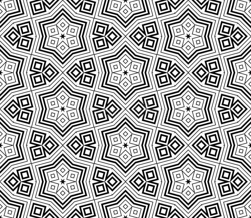 Abstract Thin Line Seamless Pattern. Linear Ornamental Geometric ...