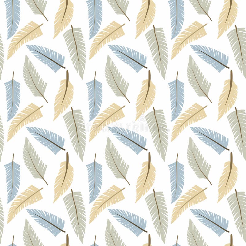 Seamless Pattern with Abstract Traditional Ornament with Leaves Stock ...