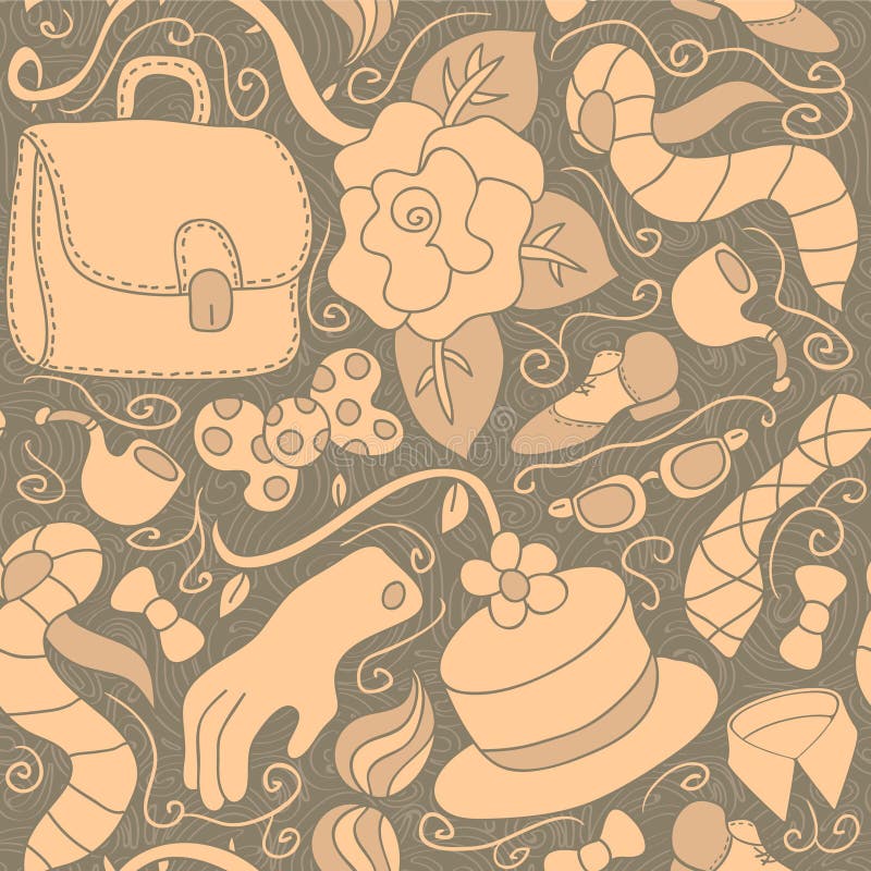 Seamless Pattern with Accessories for Men Stock Vector - Illustration ...