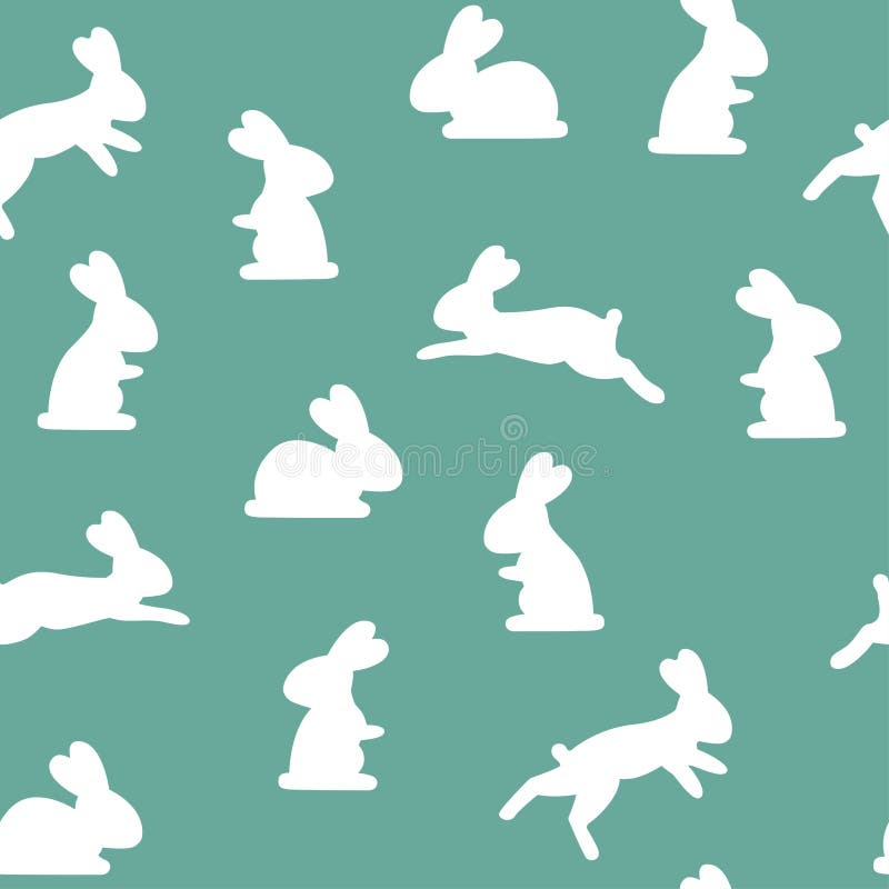 Bunny Silhouettes in Different Poses Stock Vector - Illustration of ...
