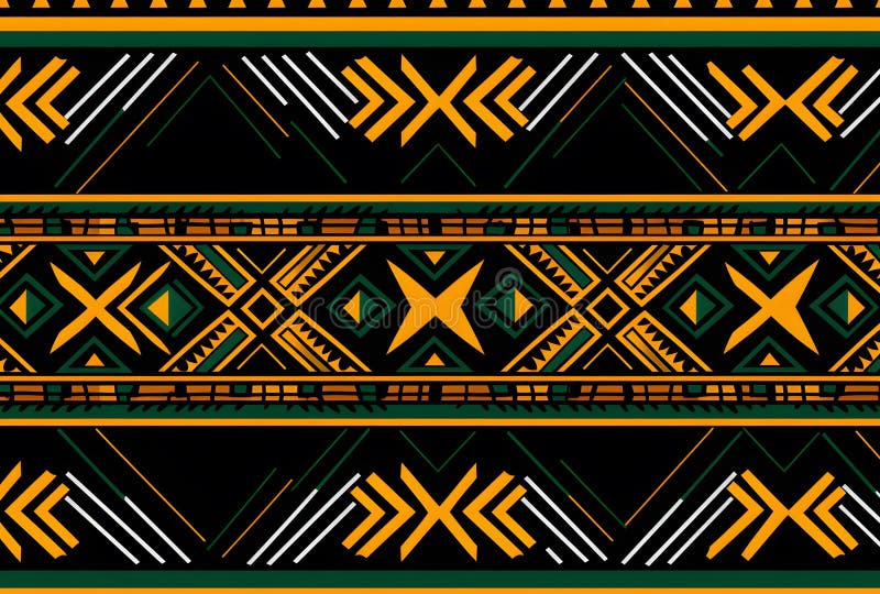 African Tribal Textile Seamless Pattern Stock Illustration ...