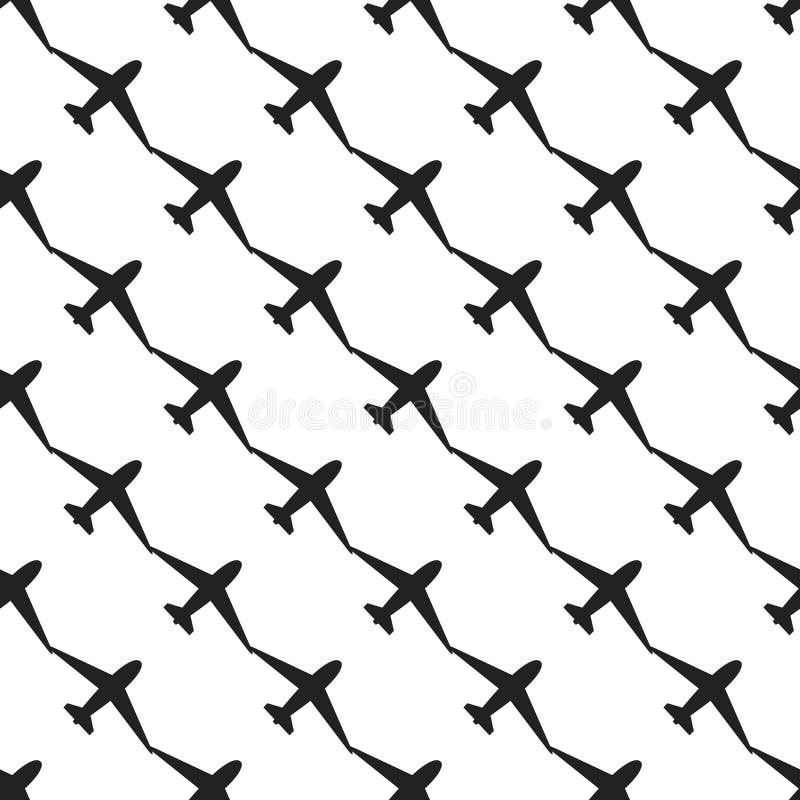 Seamless Pattern of Aircraft Planes in the Sky. Can Be Used for ...