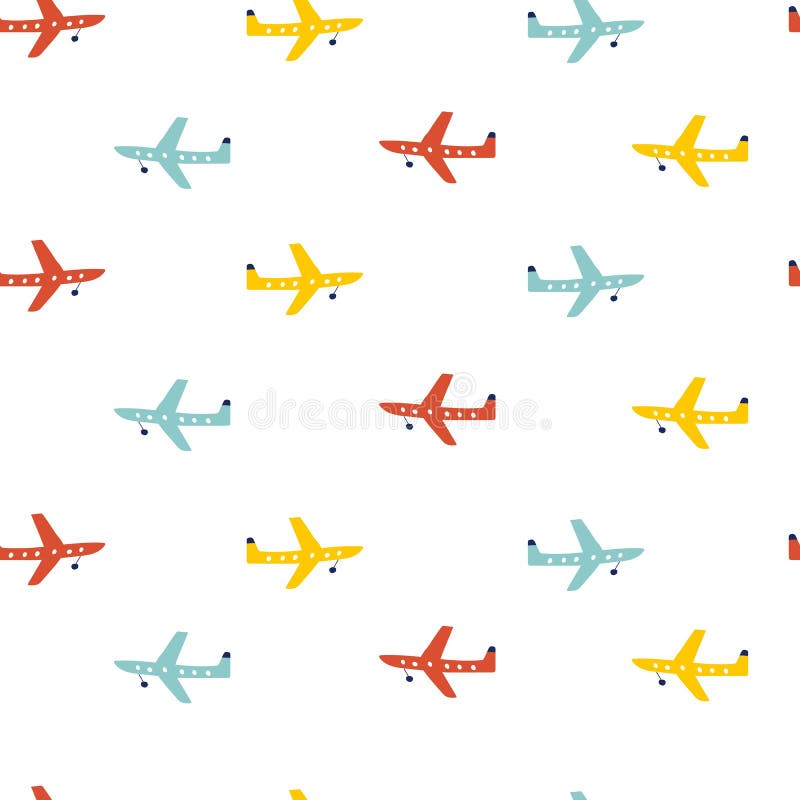 Airplane Kids Pattern Stock Illustrations – 2,813 Airplane Kids Pattern ...