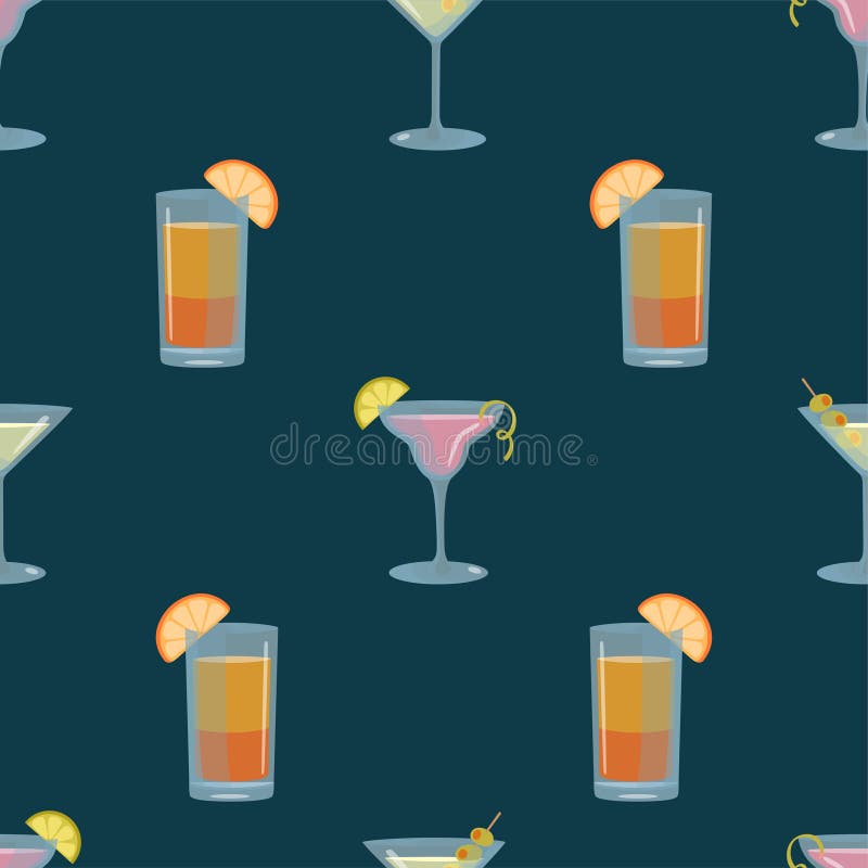 Alcoholic Drinks Pattern Stock Illustrations – 1,167 Alcoholic Drinks ...