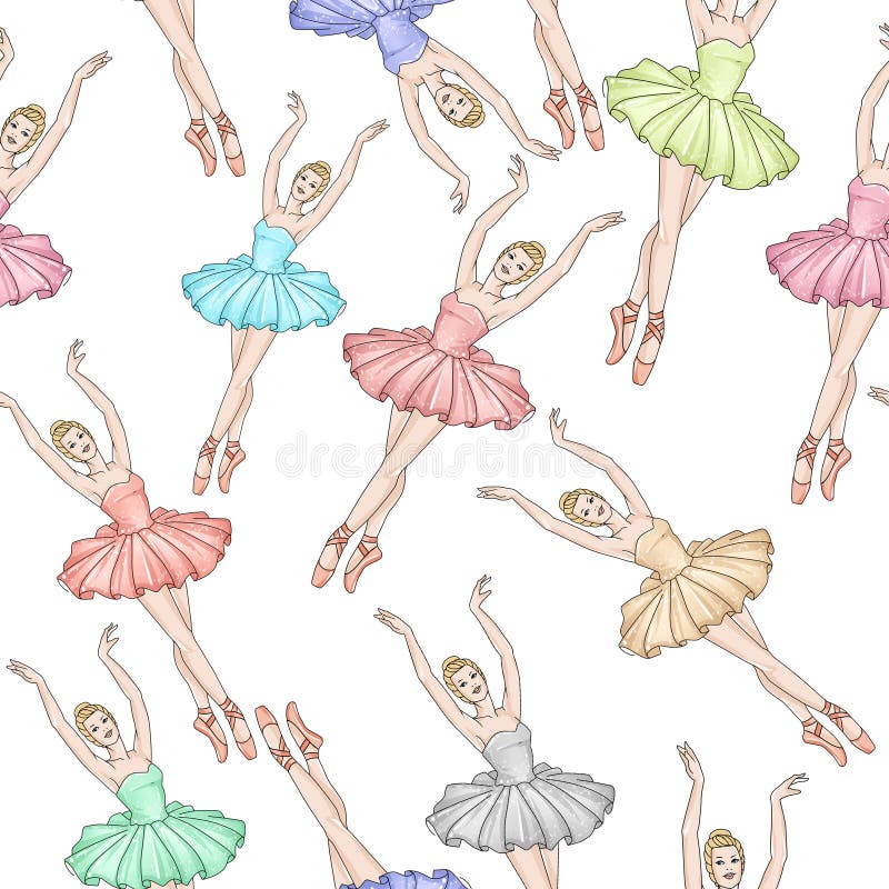 Tender Ballerina with Flowers Stock Vector - Illustration of dancer ...