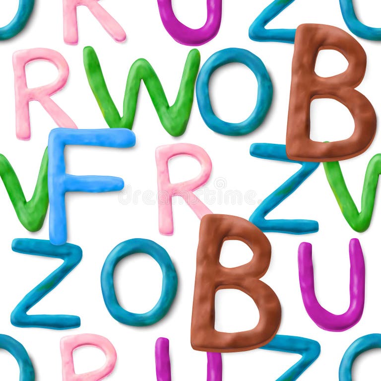 Modeling Clay Letters Stock Illustrations – 208 Modeling Clay Letters ...