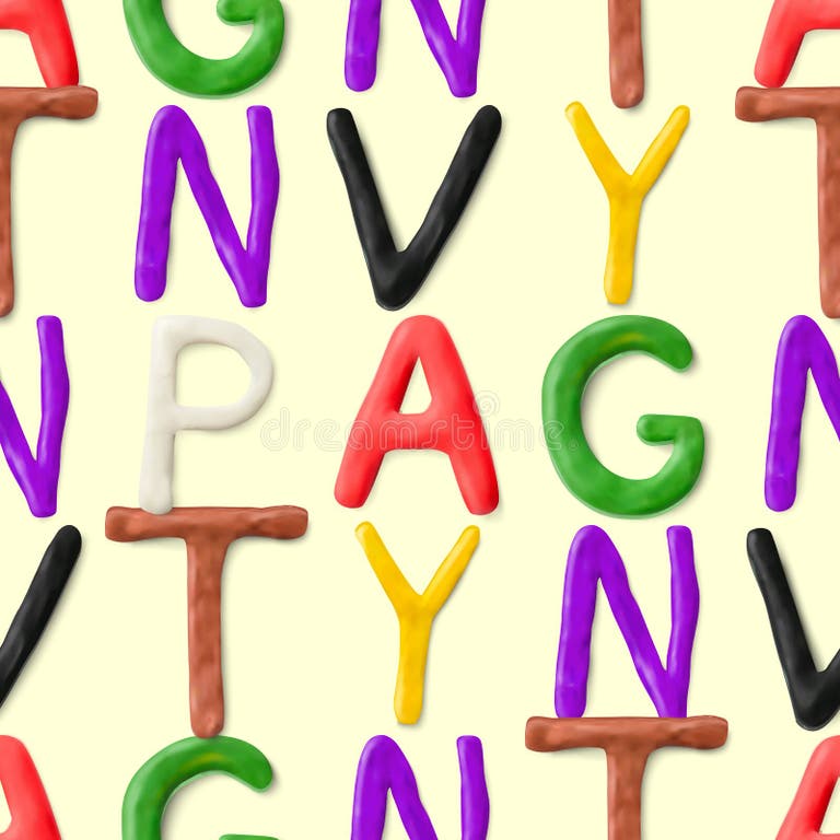 Modeling Clay Letters Stock Illustrations – 208 Modeling Clay Letters ...