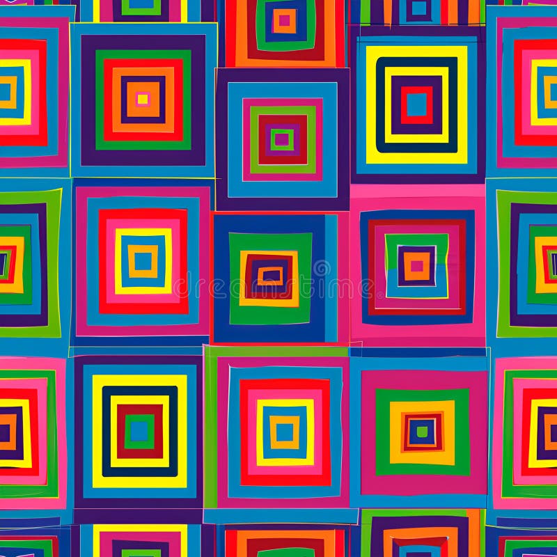 Vibrant Moiré Effect Seamless Pattern Stock Illustration - Illustration ...