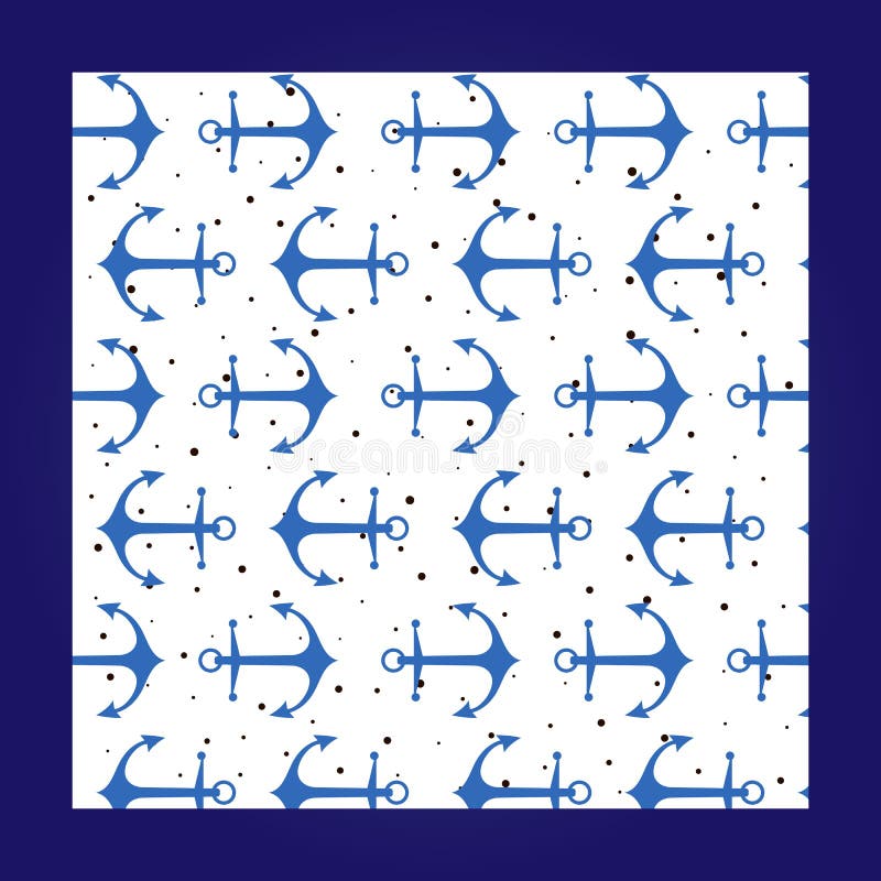 Seamless Pattern with Anchors. Seamless Pattern Can Be Used for ...