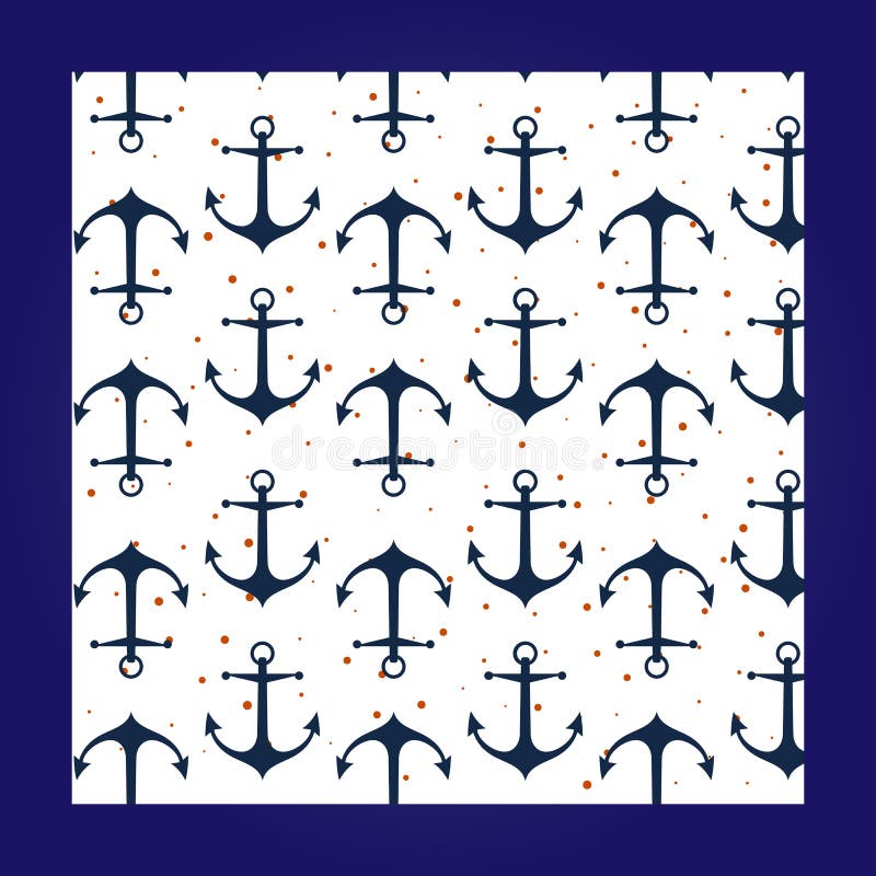 Seamless Pattern with Anchors. Seamless Pattern Can Be Used for ...