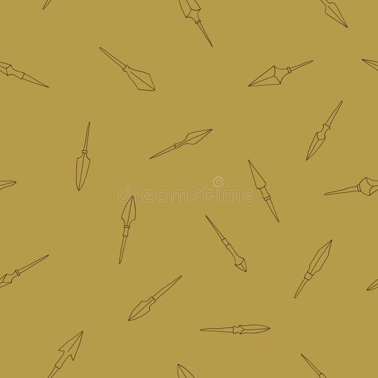 Seamless Pattern with Ancient Arrowheads Stock Vector - Illustration of indian, sharp: 229307952