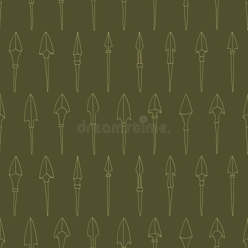 Seamless Pattern with Ancient Egyptian Symbol Winged SunSeamless Pattern with Ancient Arrowheads ...