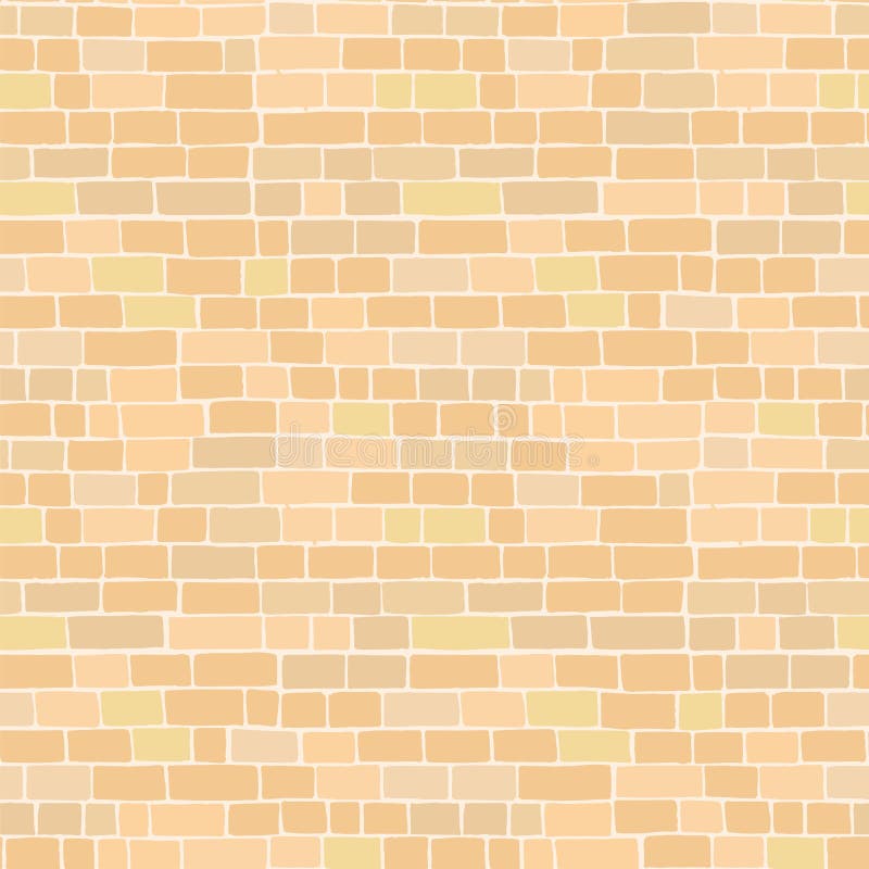 Seamless Pattern of Ancient Sandy Colored Stone Bricks Stock Vector ...