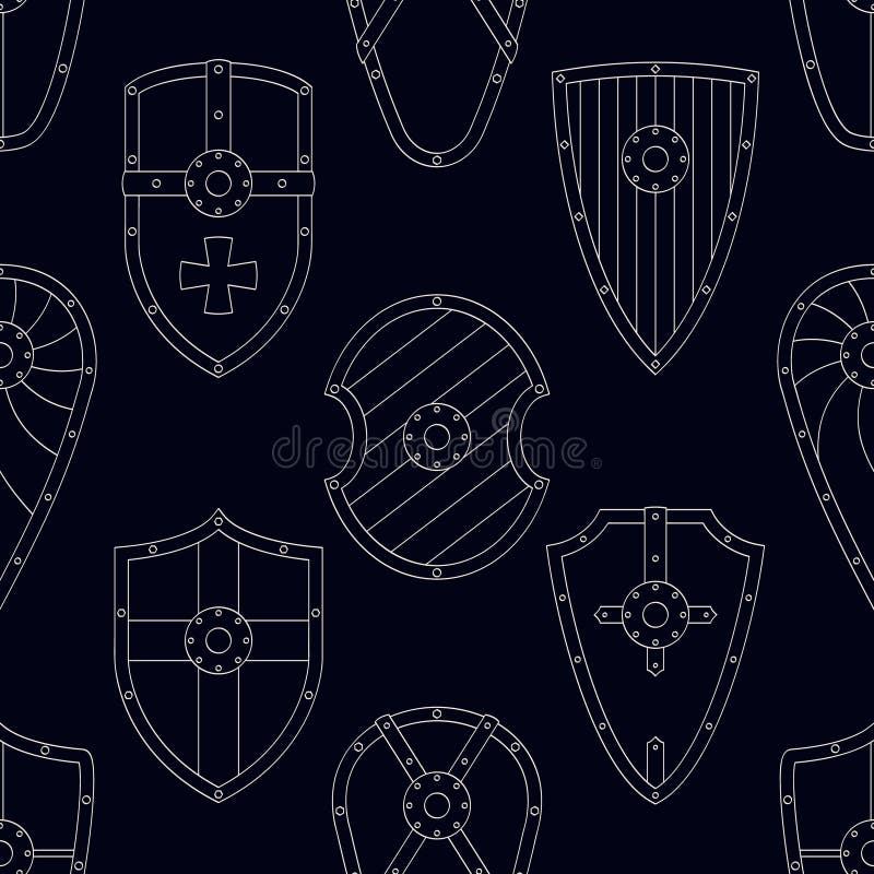 Ancient shields stock vector. Illustration of element - 10786816