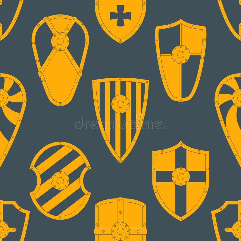 Ancient shields stock vector. Illustration of element - 10786816