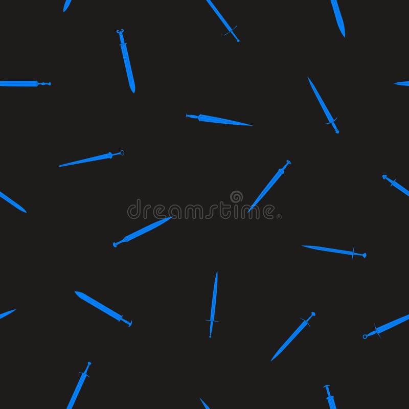 Seamless Pattern with Ancient Swords Stock Vector - Illustration of ...